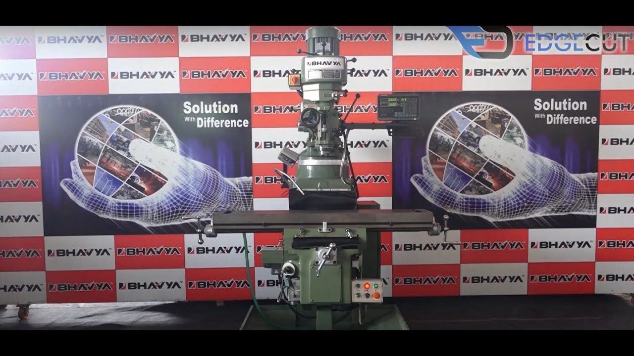 Turret Milling Machine - Bhavya Machine Tools (M4AZ) - YouTube