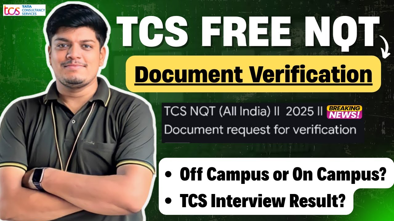 🔥TCS Document Verification Mail Big Update | TCS NQT Interview Result ...