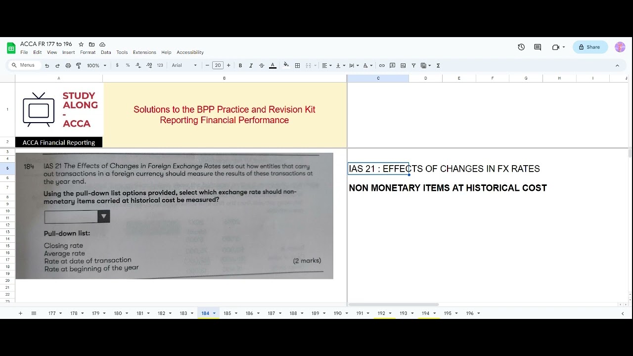 ACCA FR 184 Reporting Financial Performance - YouTube