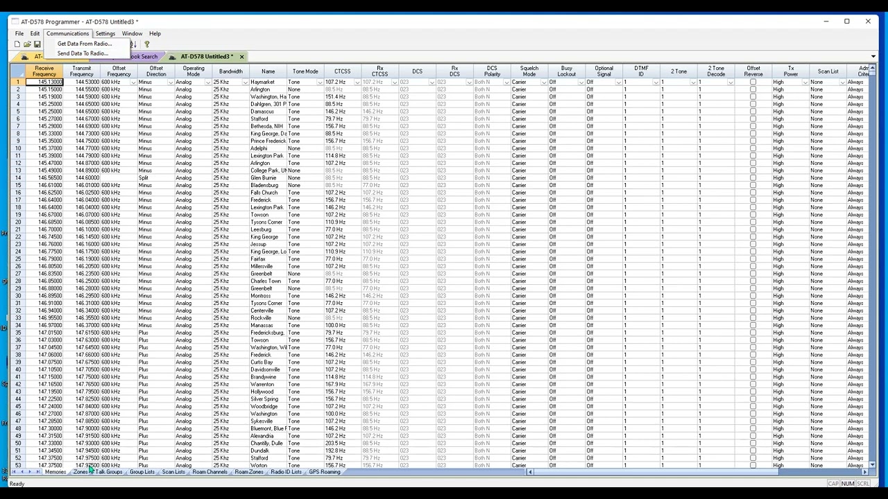 Memory Channels and Zones for Anytone 578 and 878 - YouTube