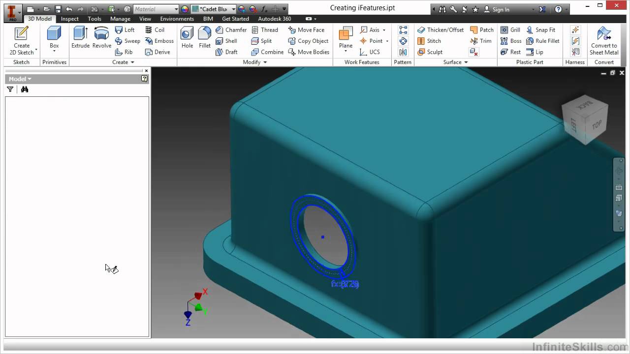 Autodesk Inventor - Configured Design Tutorial | Creating iFeatures ...