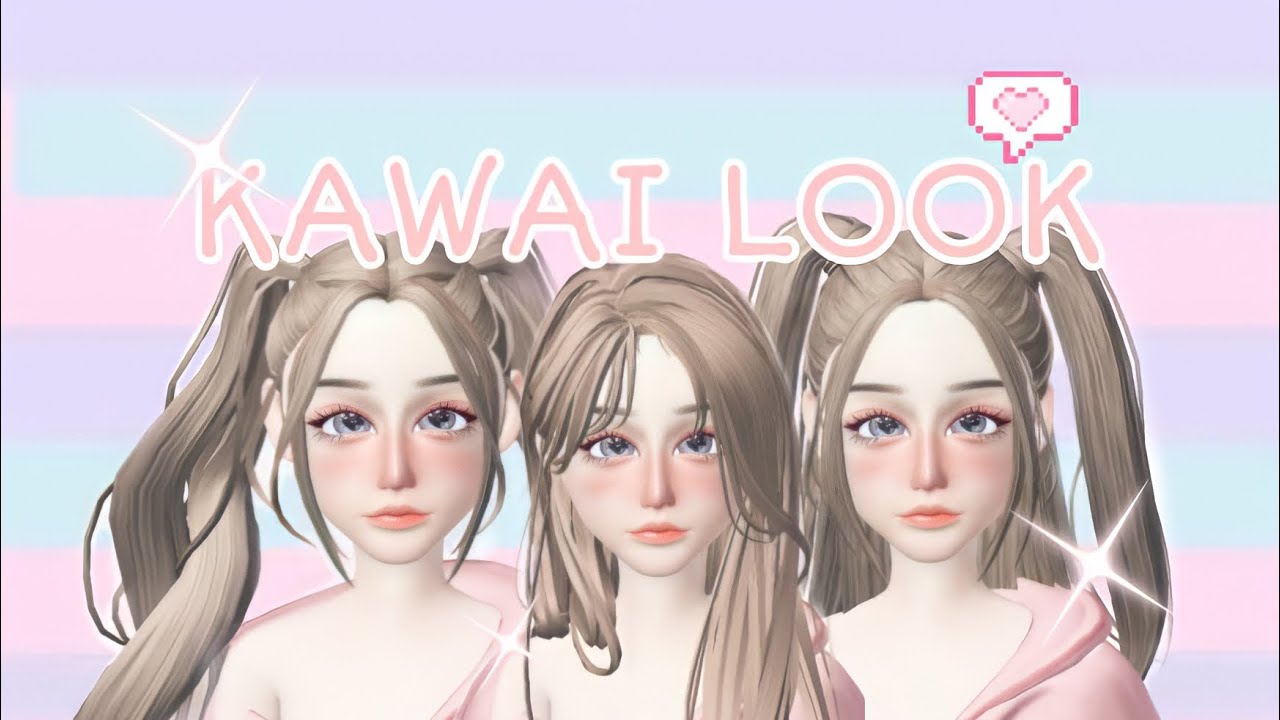 ZEPETO Girl Face Tutorial Kawai Look - YouTube
