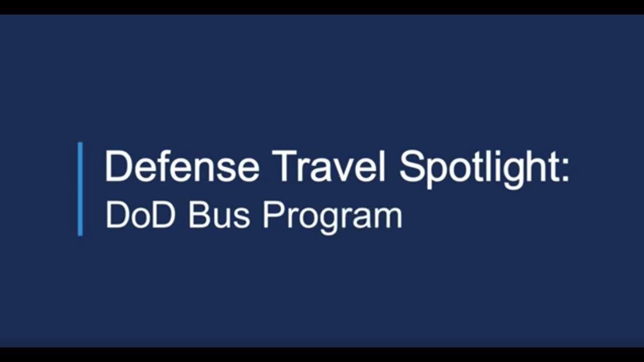 Defense Travel Spotlight - DoD Bus Program 2022 - YouTube