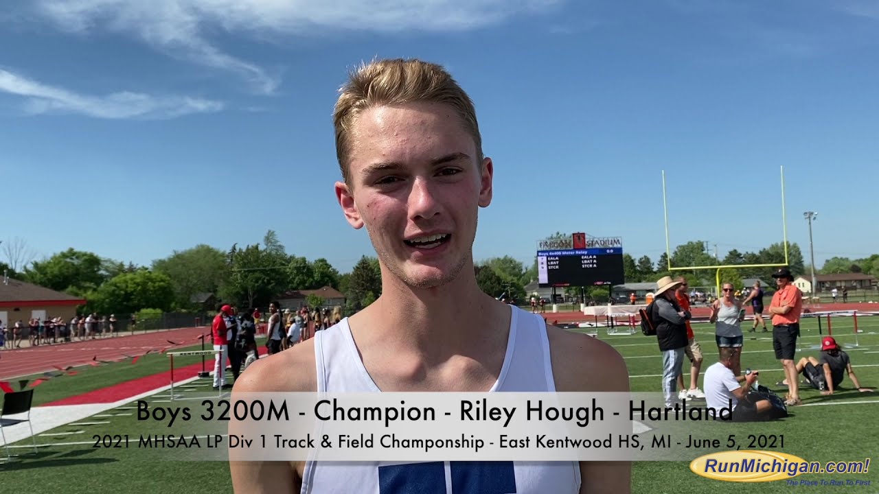 Interview: Riley Hough from Hartland 2021 MHSAA LP D1 Track & Field ...
