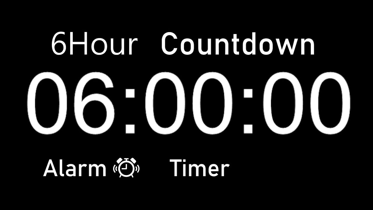 [6Hour Timer & Alarm] Countdown | 6시간 타이머 | 6시간 알람 - YouTube