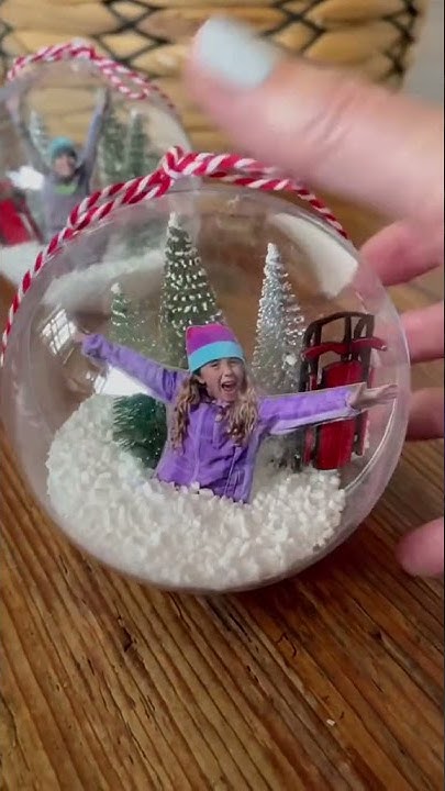 DIY Photo Snow Globe Ornaments - YouTube
