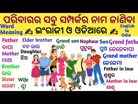Family Relationship Name In English To Odia With Picture /Relatives ...