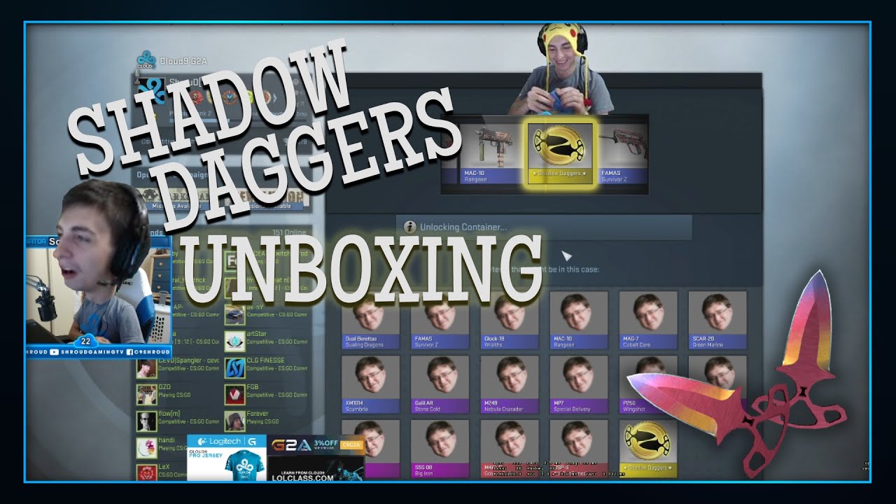 SHROUD UNBOXING SHADOW DAGGERS - YouTube