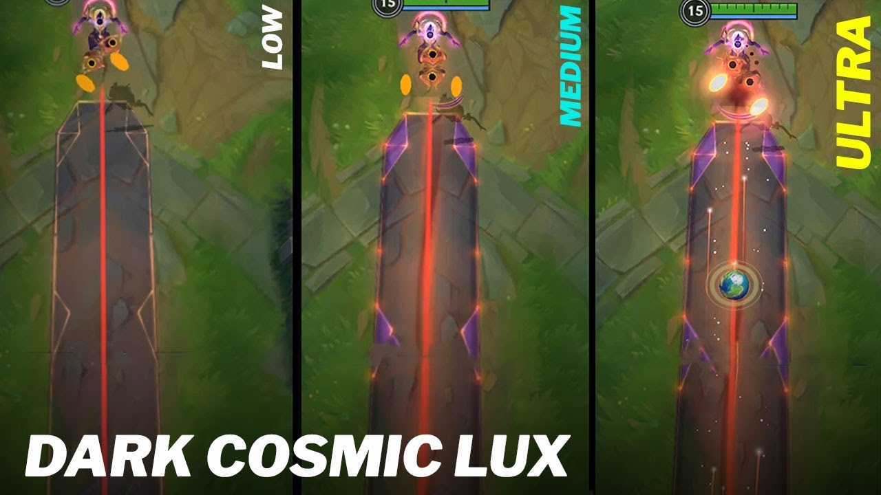 Lux Dark Cosmic Low to Ultra Graphics Effects Comparison Wild Rift ...