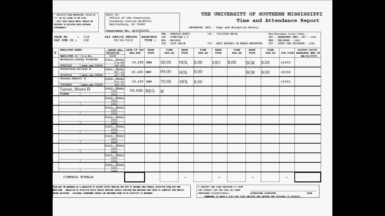 Example of T&A Report 2 - Prior Period Adjustment - YouTube