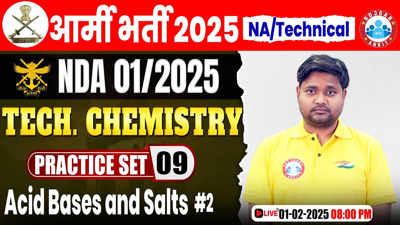 Army Practice Set 2025 | Acid Bases and Salts | Technical Chemistry for ...