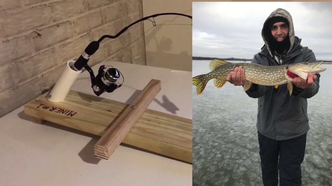 DIY Homemade Automatic Fisherman Tip Up for Ice Fishing and Pier ...