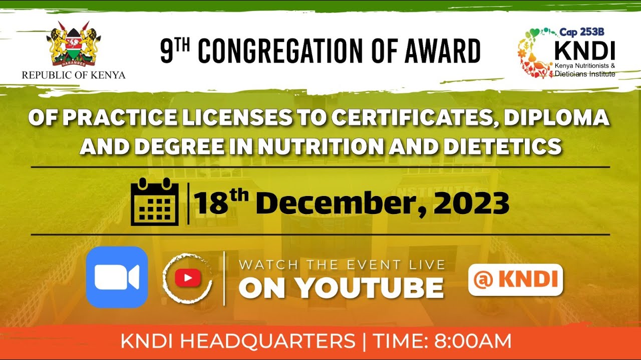 KNDI 9th Congregation of Award of Practice Licenses; December 2023 ...