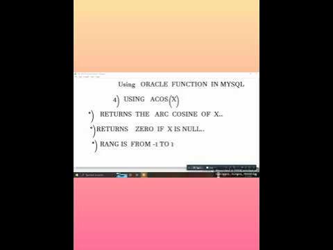using acos() in MySQL|#backendwebdevelopment |#learn mysql through shorts - YouTube