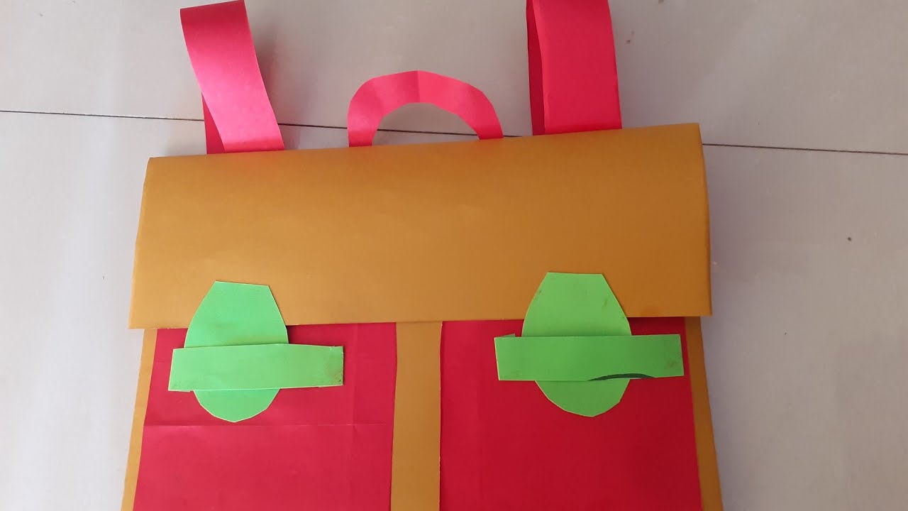 School Bag Craft Easy Way school bag craft - YouTube