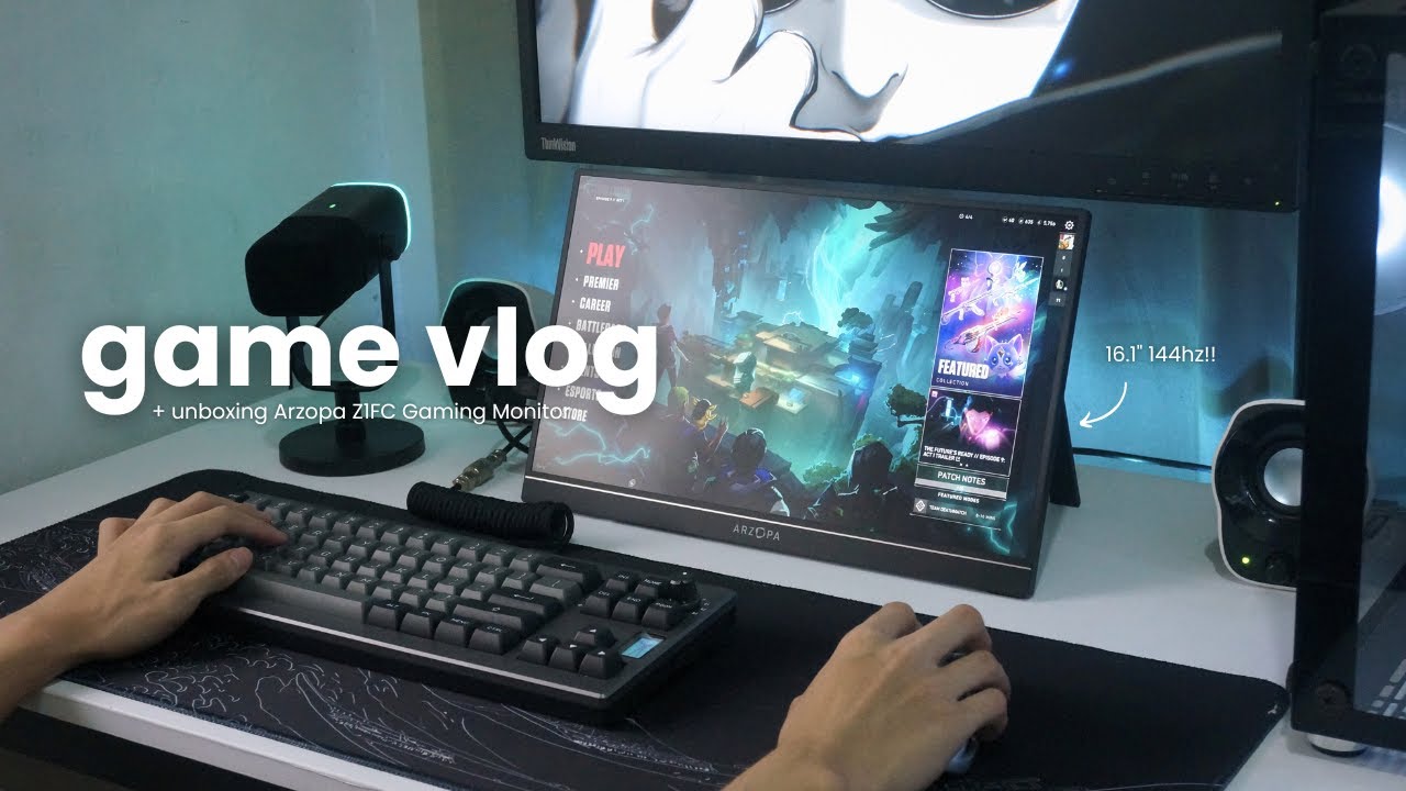gaming vlog 🎮 | BEST budget portable gaming monitor unboxing & chill ...
