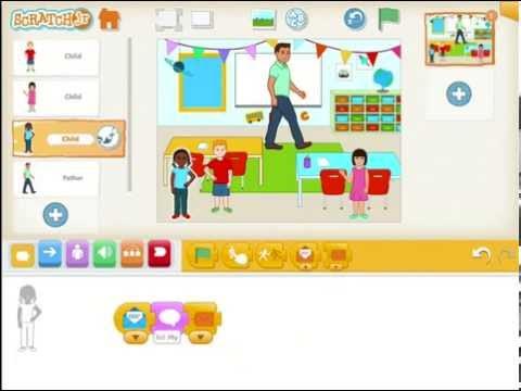 Coding: Creating a conversation (Scratch Jr) - YouTube