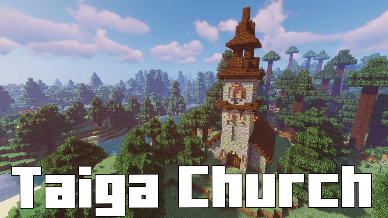 Minecraft Stone Church Tutorial | Taiga Biome Sanctuary - YouTube