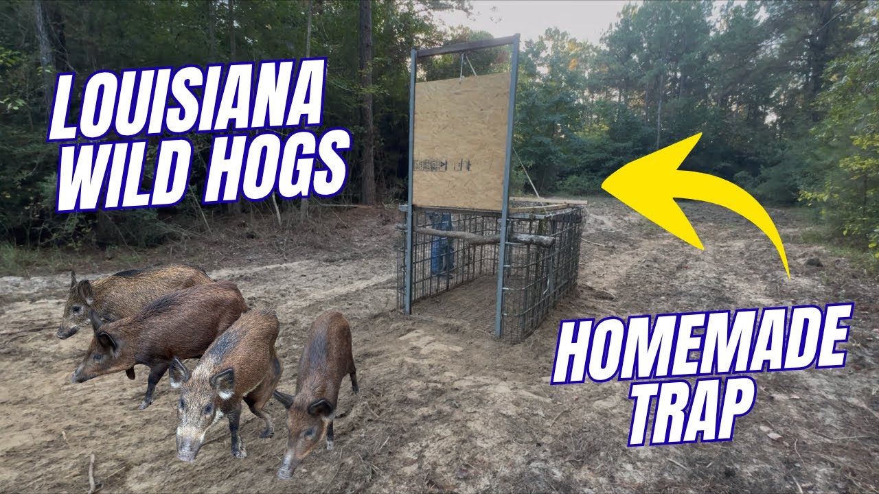 Wild Hog Catch Using this Old Homemade Trap (Catch* Cook) Smoked A ...