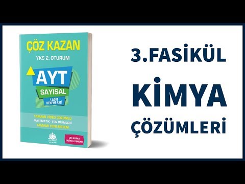 Çöz Kazan AYT 5'li Deneme Kimya 3  Fasikül Çözümleri