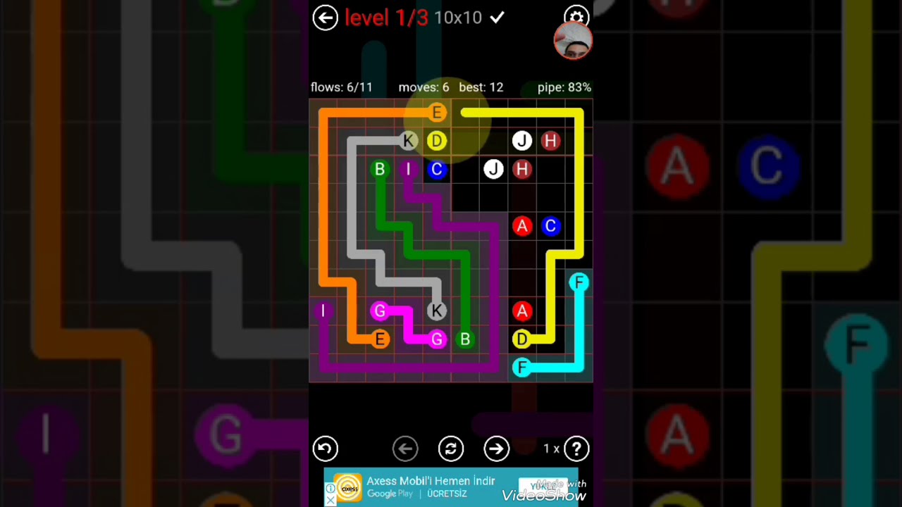 flow free daily puzzle 06.02.2018 tuesday; February 6 solution - YouTube