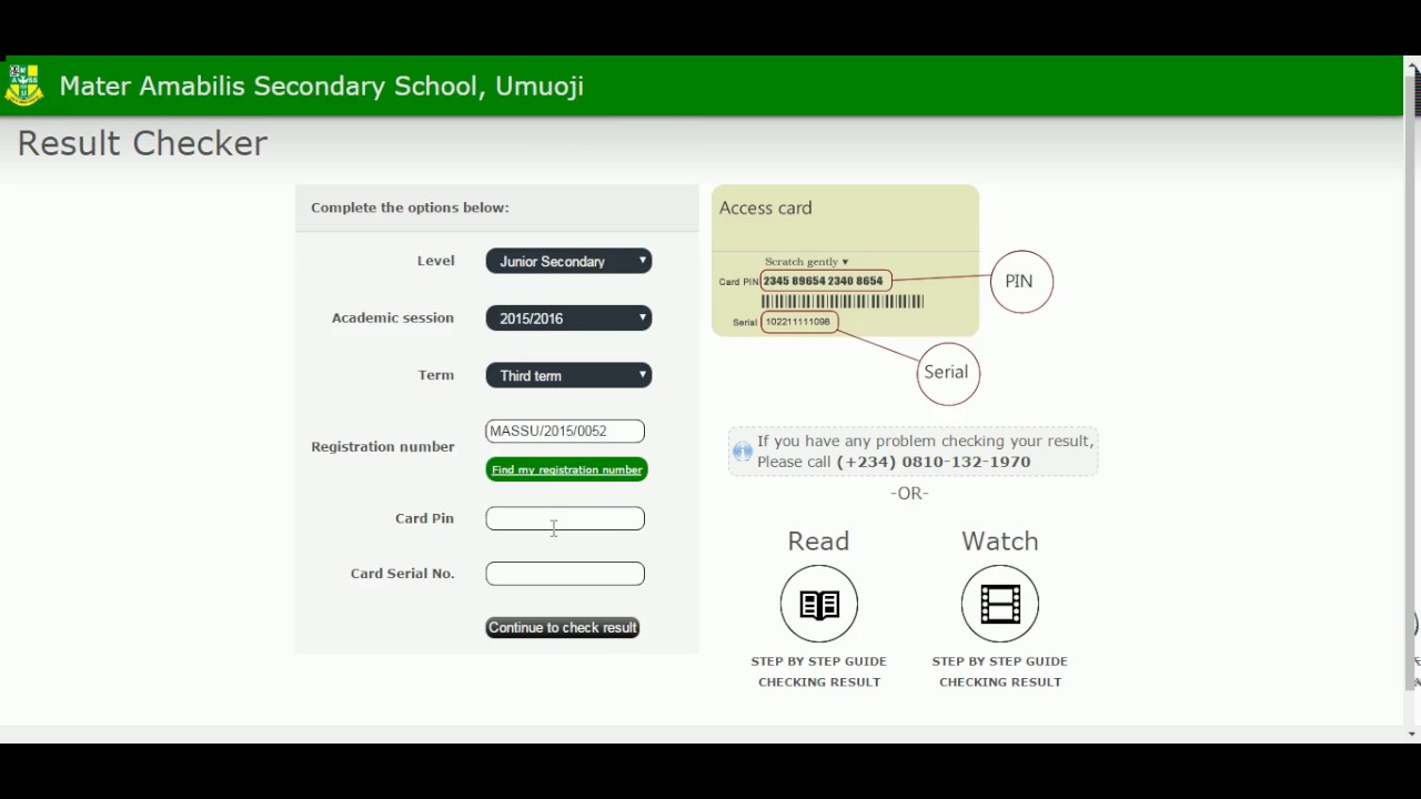 Guide Checking School Term Result - YouTube
