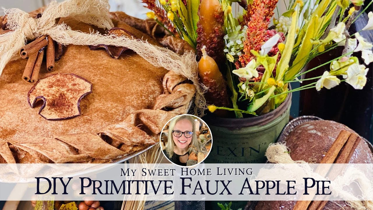 DIY Faux Primitive Pie - Fake Bake Apple Pie - YouTube