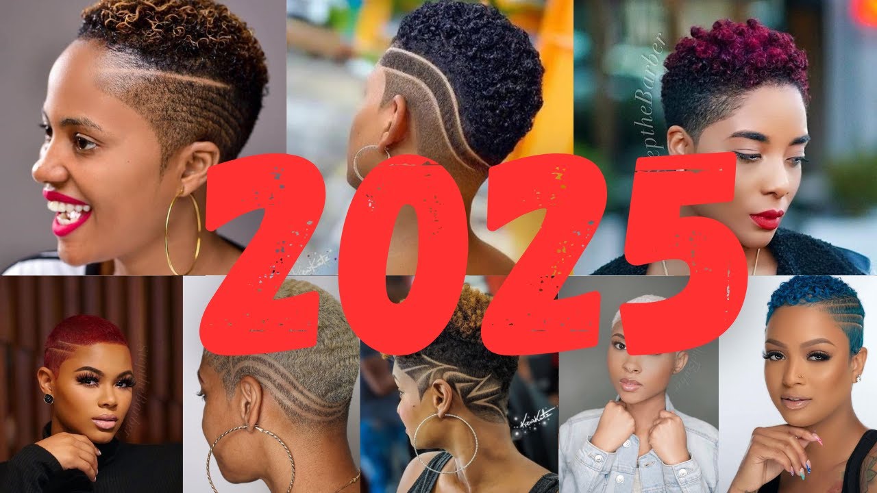 Trending 2025 black hairstyles stylish pixie cut/short hair/dyed ...
