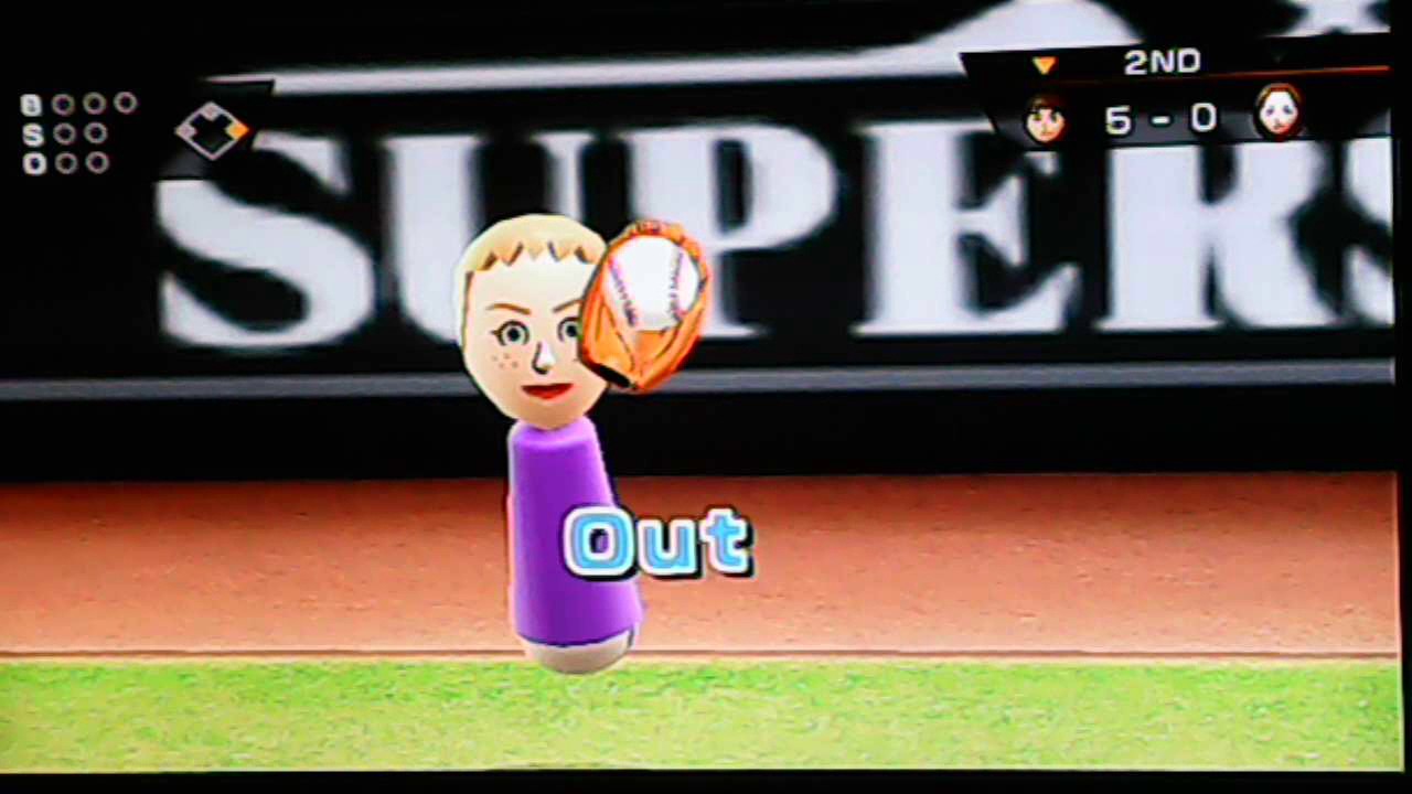 Mii Baseball vs Computer - YouTube