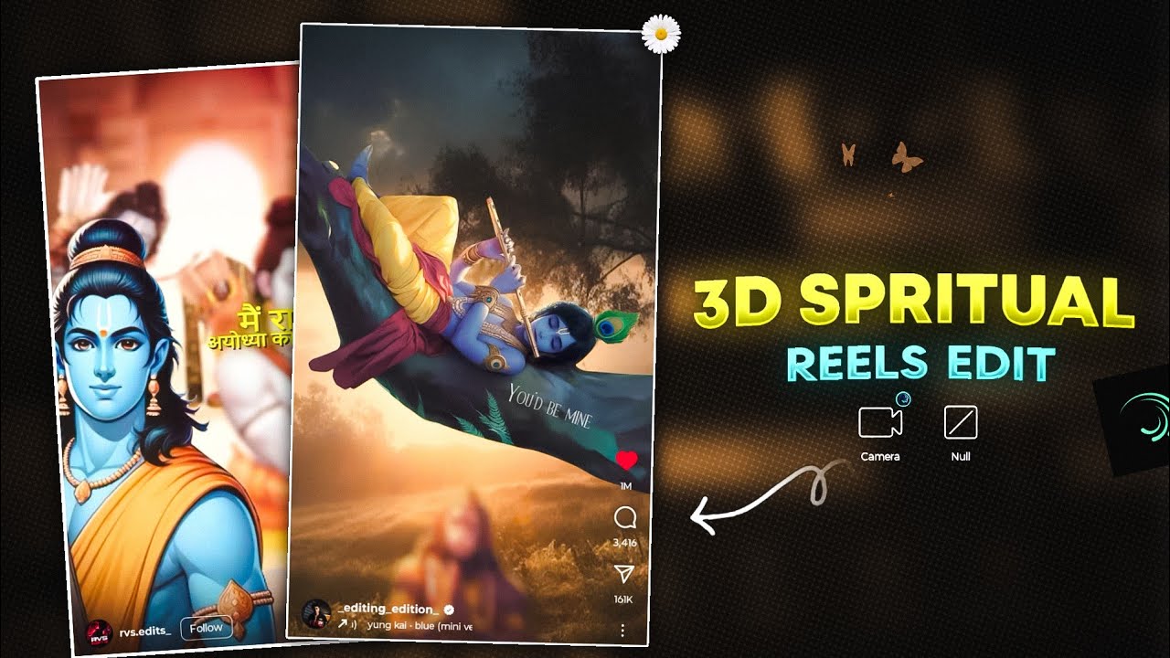 "Viral 3D Edits | Shri Ram & Radha Krishna Full Tutorial ! - YouTube