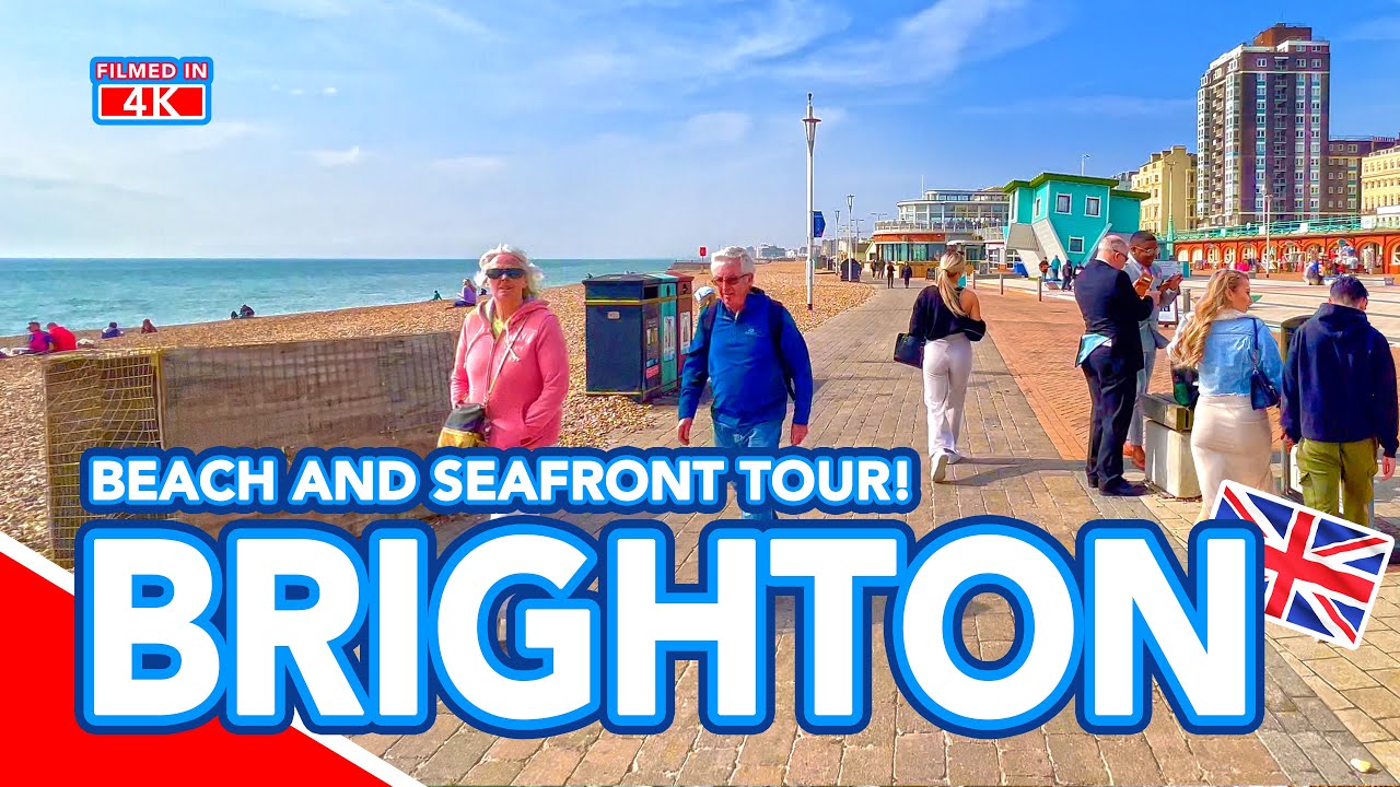 BRIGHTON | A walking tour of Brighton Beach [sunny beach walk!] - YouTube