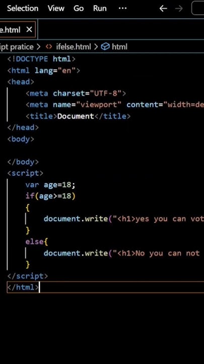 if else program...!! javascript!! voting program...||#codewithrc #trending #youtubeshorts #viral ...