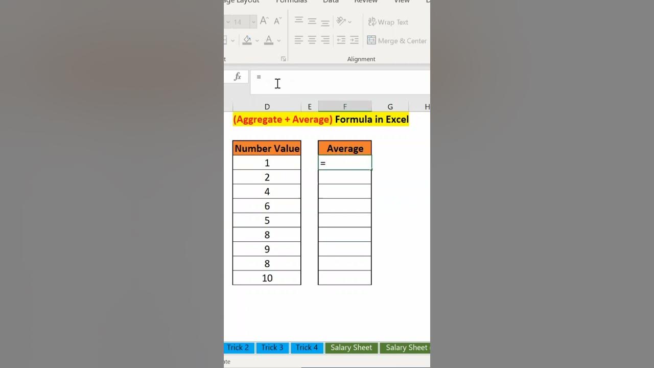 Average+aggregate formula in Excel | How to use Average function in Excel #excel - YouTube