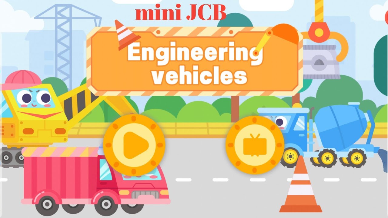 JCB machine animation cartoon for kids video.. - YouTube