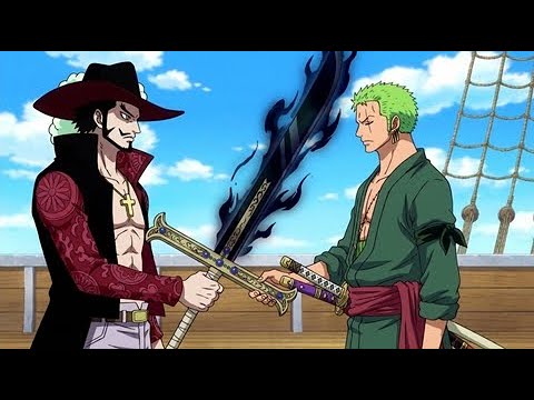 Zoro's reaction after Mihawk hands over the Yoru sword - One Piece ...