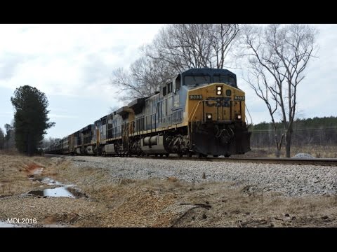HD: CSX 333 leads CSX K563-13 in Hogansville, GA - YouTube