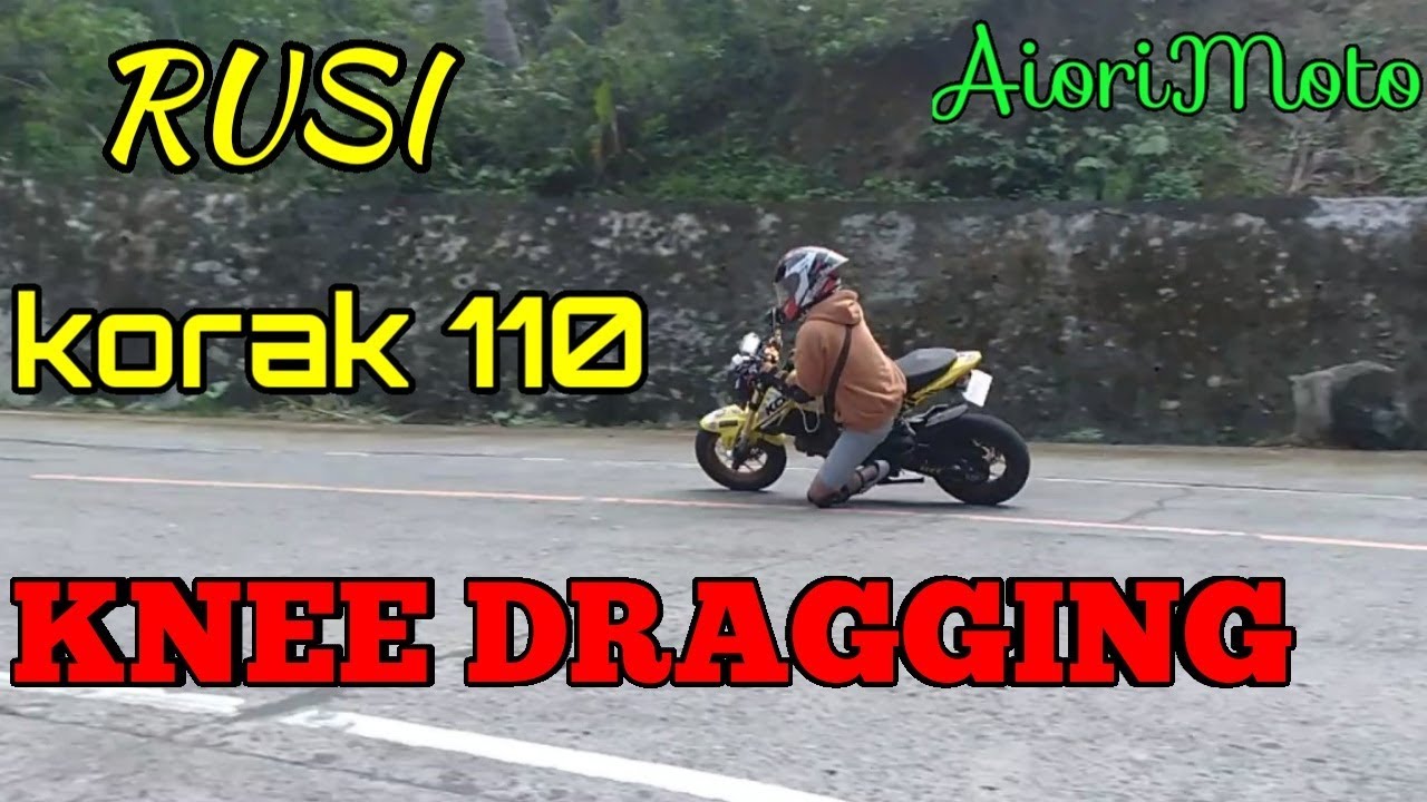Knee Dragging on a Rusi korak 110cc / AioriMoto - YouTube