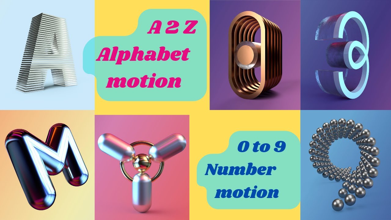 A to Z Animated letters and Number - YouTube