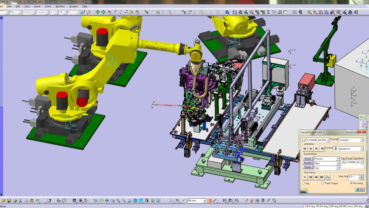 JIG SYSTEM DELMIA SIMULATION - YouTube