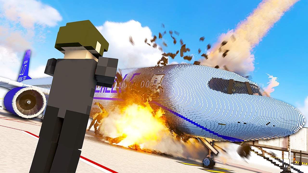 Plane Gets Destroyed by ASTEROID - Teardown Mods Gameplay - YouTube
