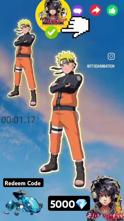 5000 ka redeem code win #shorts #naruto #freefire - YouTube
