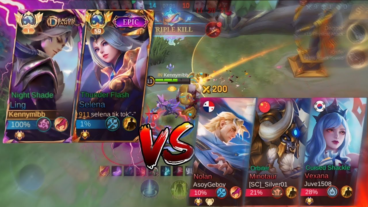 HERO POWER VS HERO META!!! WHO WIN???GLOBAL LING & SELENA VS 3 HERO ...