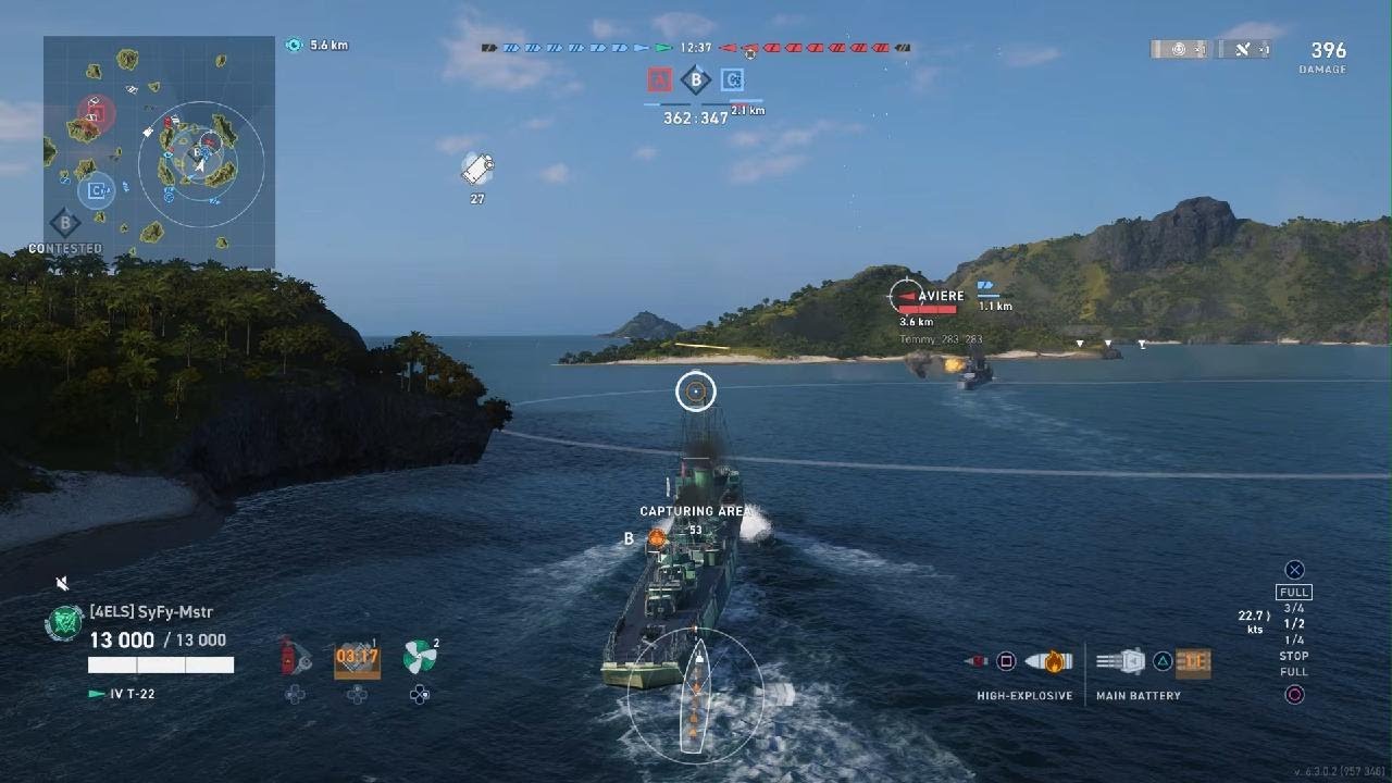 World of Warships: Legends T4 T-22 Win - YouTube