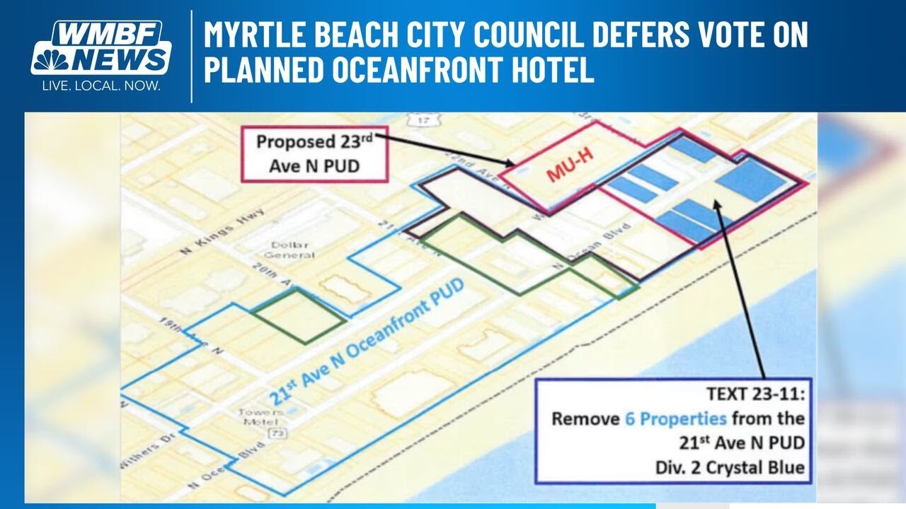 Myrtle Beach Oceanfront Map