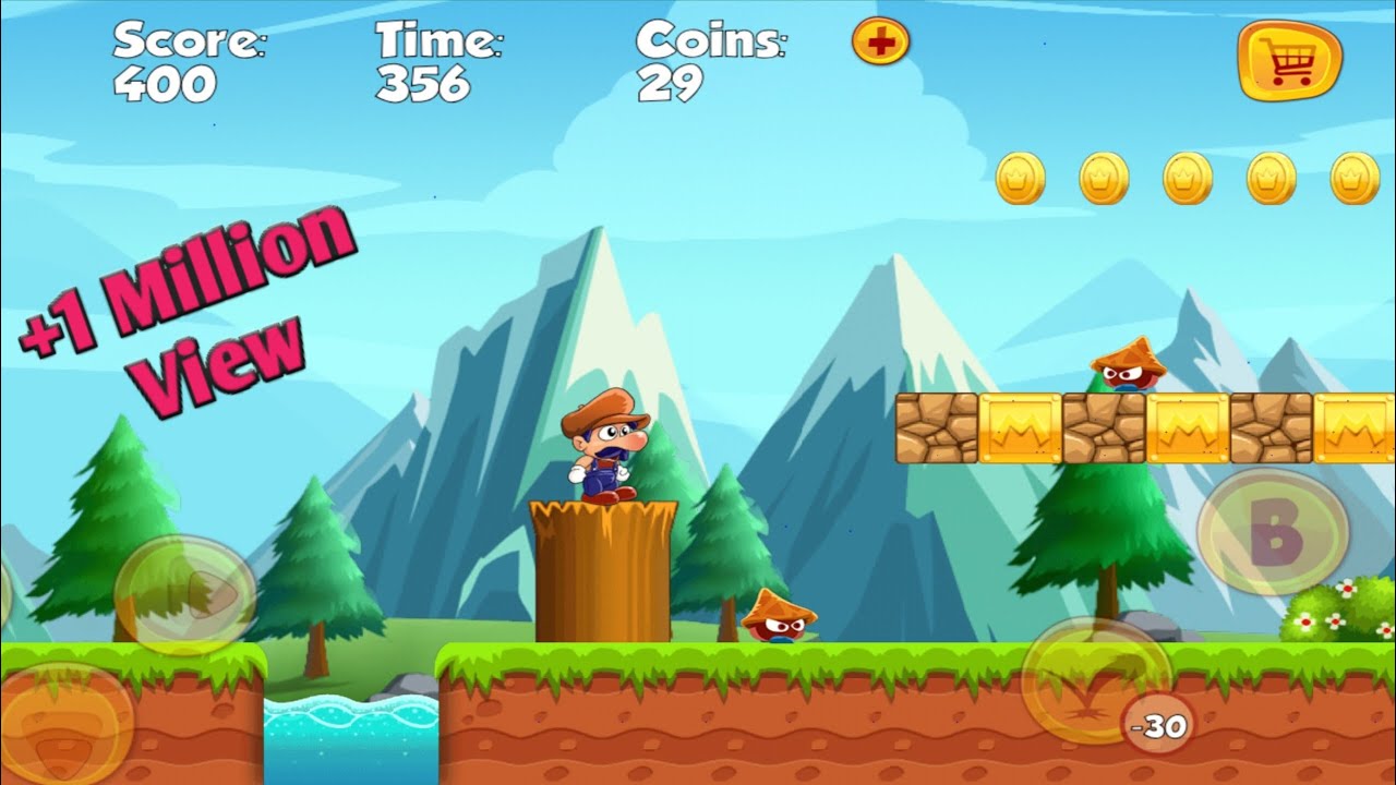 Super Mario Bros Game // Best Mario Bros Gaming Video Level-1 - YouTube
