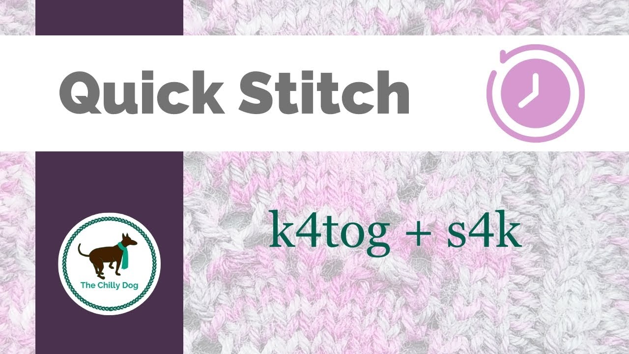 Decreasing Multiple Stitches - k4tog and s4k - YouTube