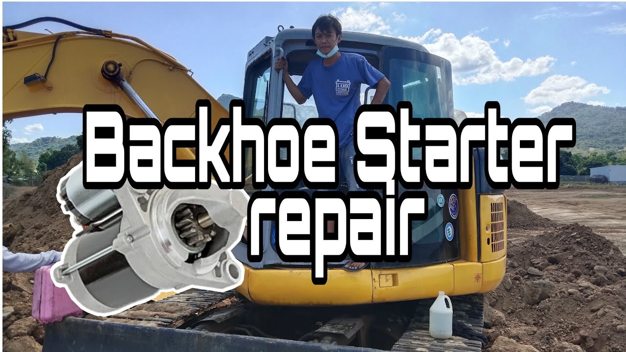 Backhoe starter repair - YouTube