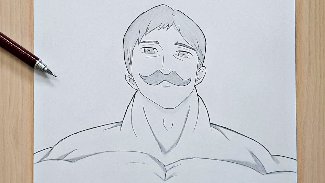 How to draw Escanor | Seven deadly sins | Escanor Easy Step by step ...