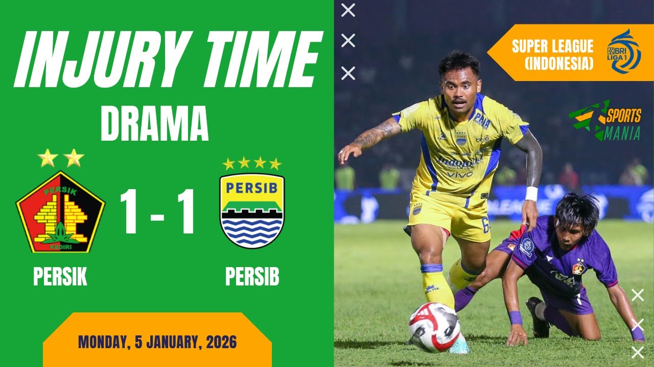 Persik vs Persib 1-1 Drama Injury Time di Kediri #BRILiga1 - YouTube