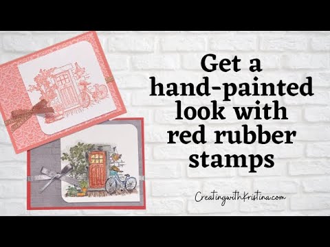 Get a hand-painted look with red rubber stamps - YouTube
